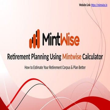 Retirement Planning Calculator India | Mintwise Savings Tool | PPTX