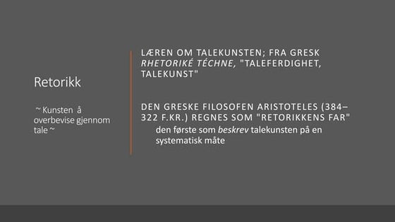Retorikk | PPT
