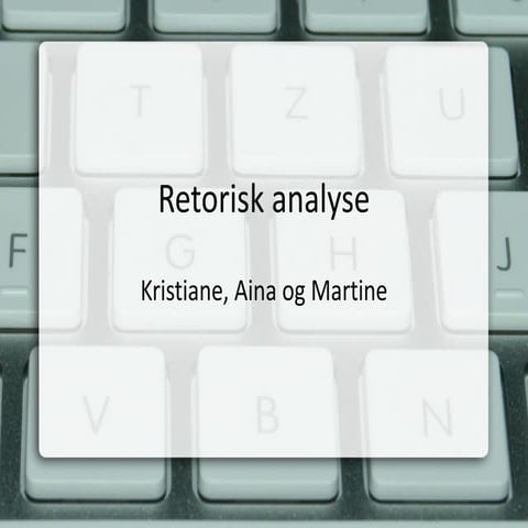 Retorisk analyse | ODP