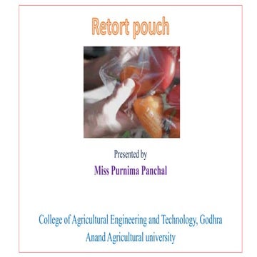 RETORT PROCESSING BY Dr.P.RAJKUMAR-HOD (F&PE) | PPTX