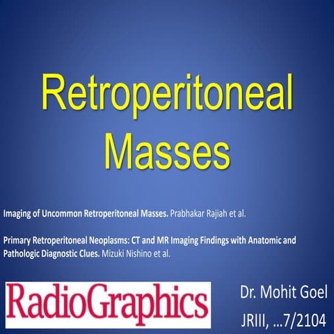Retroperitoneal Masses Radiology CT And MR Imaging Of Retroperitoneal