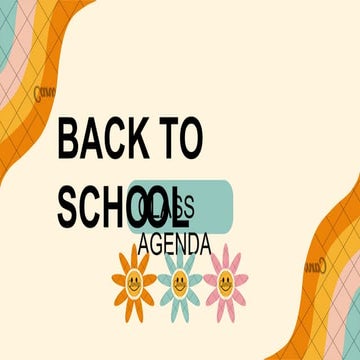 Retro Pink Orange Blue Back to School Presentation .pptx