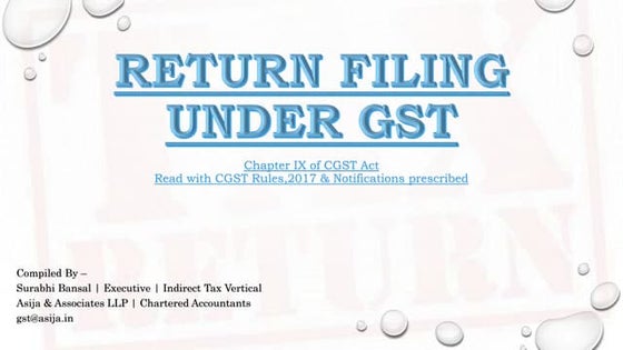 GST RETURN FILING | PPTX