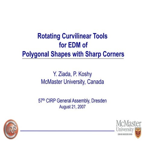 Machining of sharp corners using rotating tools | PDF