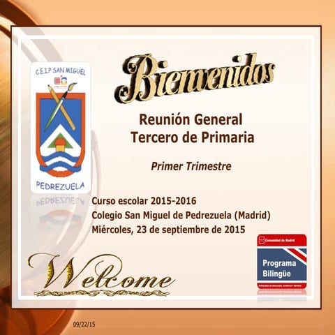 Reunión 3º primer trimestre san miguel | PPT