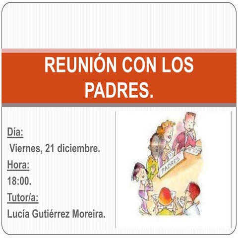 Reunión con los padres | PPTX