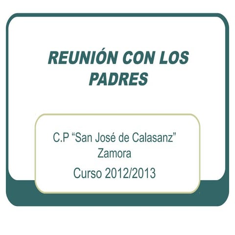 Reunión con los padres | PPT