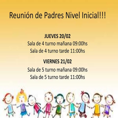 Reunión de padres nivel inicial 2014 | PPTX