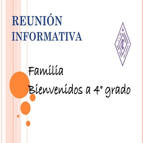 Reunión informativa presentación de objetivos .ppt
