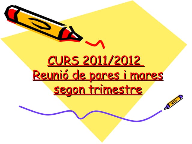 Reunió pares primer primer trimestre | PPT