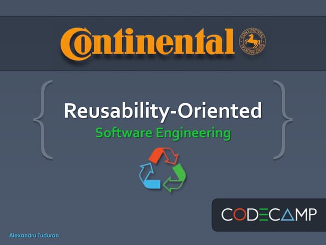 Reusability Oriented Software Engineering Pptx Computer Software