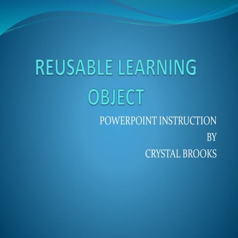 Reusable Learning Object Ppt 4141