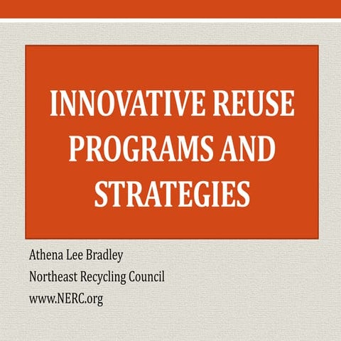 Reuse programs and strategies | PPT