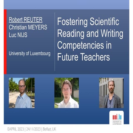 Fostering Scientific Reading and Writing Competencies in Future ...
