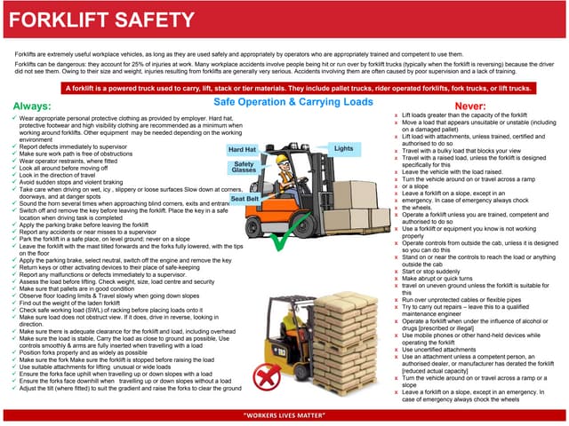 Forklift Safety Tips: Do's and Don'ts | PDF