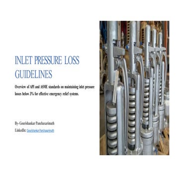 Inlet Piping losses-Pressure relief devices | PPTX
