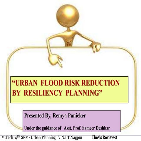 Urban Flood Risk Reduction by Resiliency Planning | PPSX