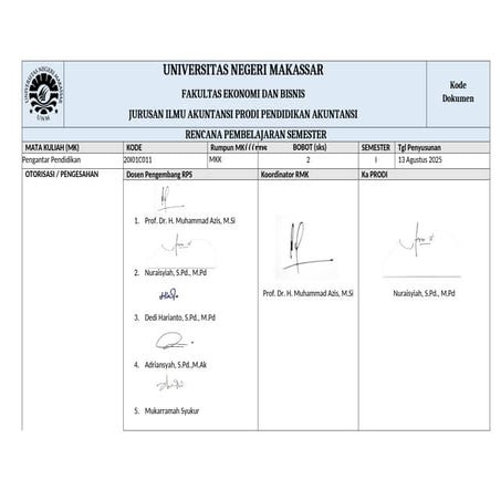 rev. RPS_PENGANTAR PENDIDIKAN.docx FAK EKONOMI BISNIS | DOCX