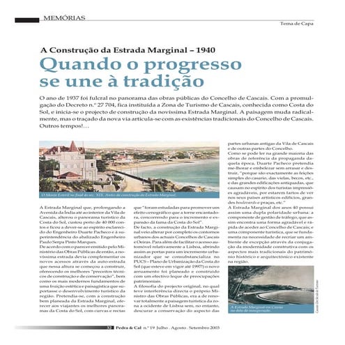 Quando o progresso se une à tradição - Construção da Estrada Marginal ...