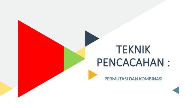 5 permutasi dan kombinasi | PPTX