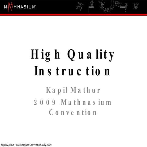 High Quality Education (July 2009) | PPT