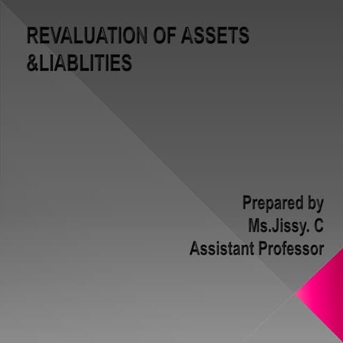 Revaluation Account -2 Important Adjustments | PPTX