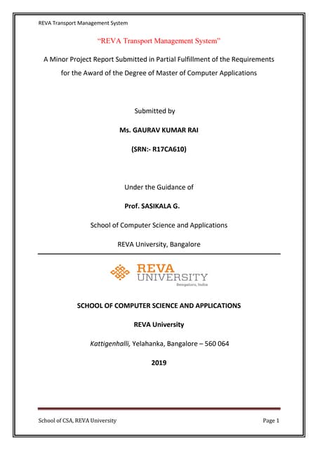 Bus management system | PPTX