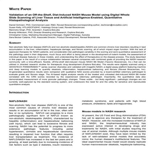 Reveal Biosciences Validation of NASH Mouse Model | PDF