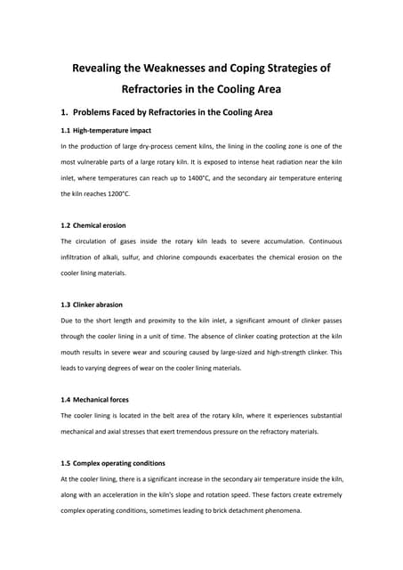 Raw materials for High alumina refractories | PPT