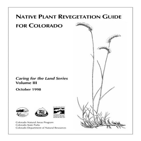 Native Plant Revegetation Guide for Colorado | PDF