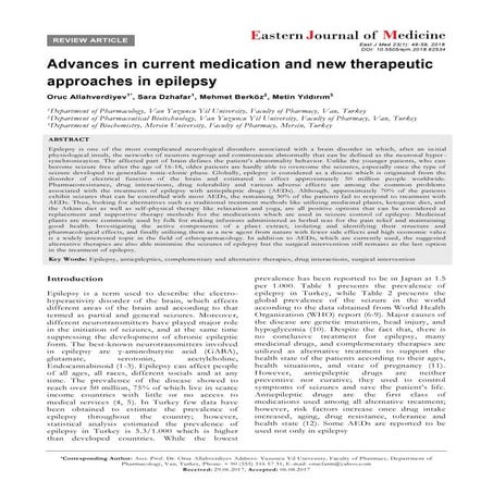 Advances in current medication and new therapeutic approaches in ...