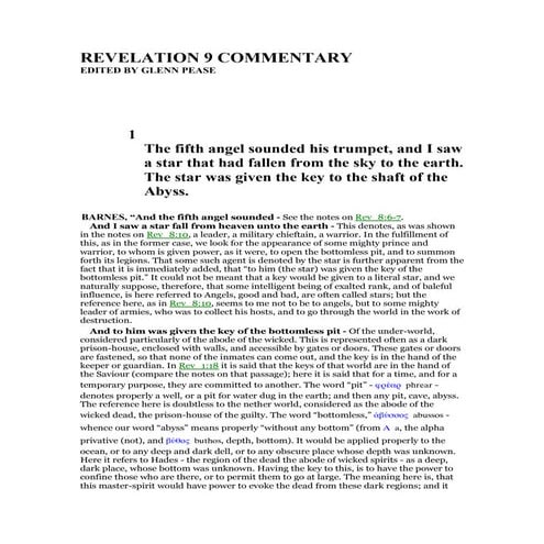 Revelation 9 commentary | PDF