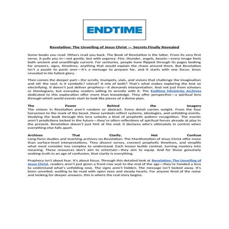 Revelation_ The Unveiling of Jesus Christ — Secrets Finally Revealed.docx