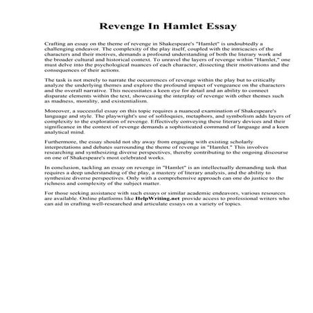 Revenge In Hamlet Essay.pdf