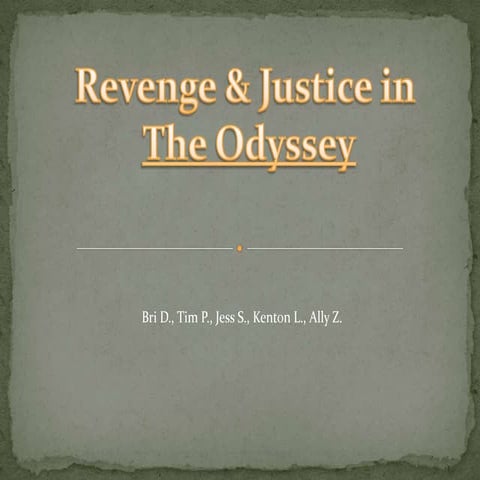 Revenge & justice in the odyssey | PPTX