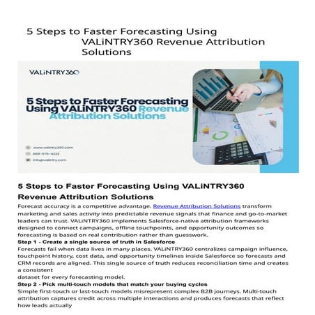 Revenue Attribution Solutions - VALiNTRY360 | PPTX