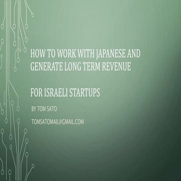 Revenue from Japan by Tom Sato | PPT