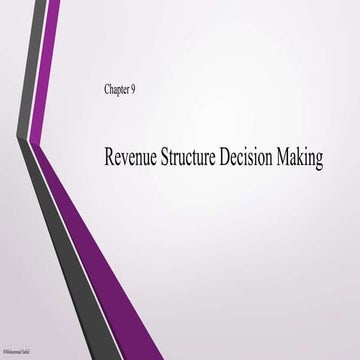 Revenue structure decision making | PPTX | Business Accounting ...