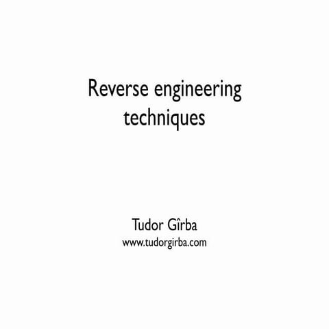 Reverse Engineering Techniques 2007-11-29 | PDF