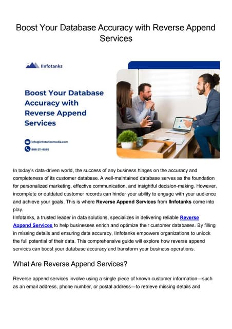Boost Your Database Accuracy With Reverse Append Services Pdf