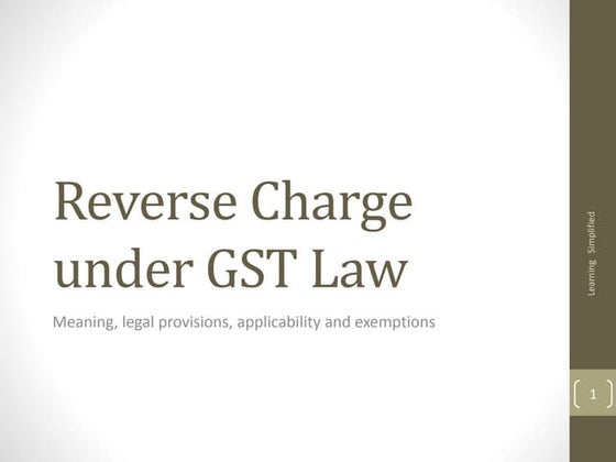 Reverse Charge Mechanism | PPT