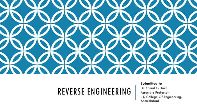 Reverse engineering | PPTX