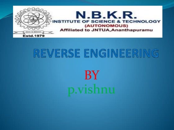 Reverse engineering | PPTX