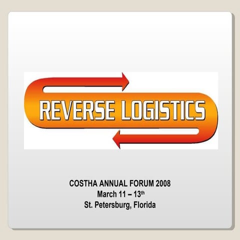 Reverse Logistics1.30.2008