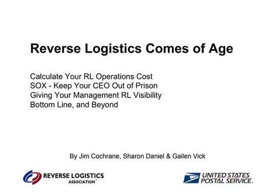 Functions of reverse logistics systems | PDF