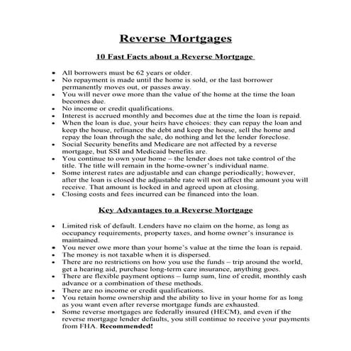 Reverse mortgages explained | PPT