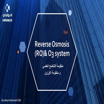 Reverse Osmosis (RO)& O3 system Training | PDF