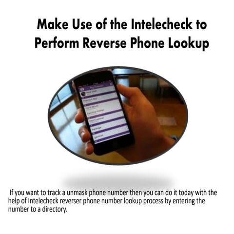 Reverse Phone Number Lookup Process With Intelechek.con