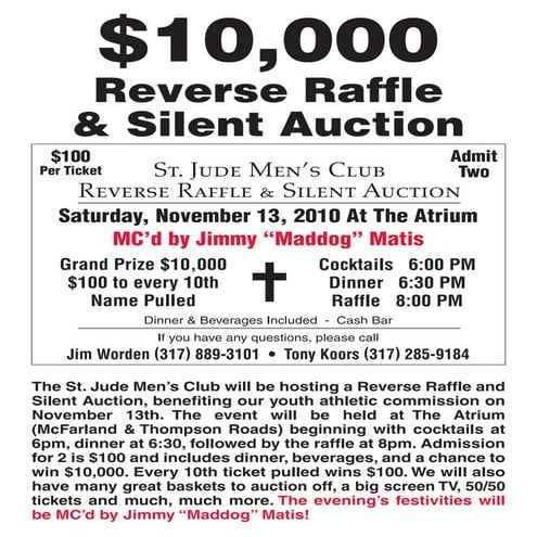 Reverse Raffle 2010 | PDF