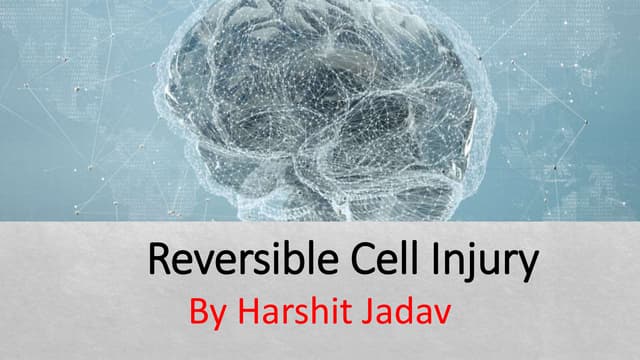 Cell injury and Cellular Adaptation: Pathology | PPTX